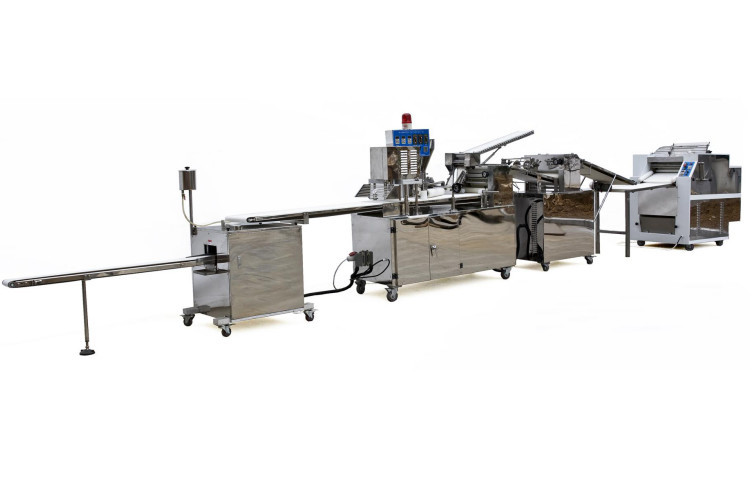 Mesin Pembuat Roti Otomatis 220V 1Ph 1550KG Penuh 304